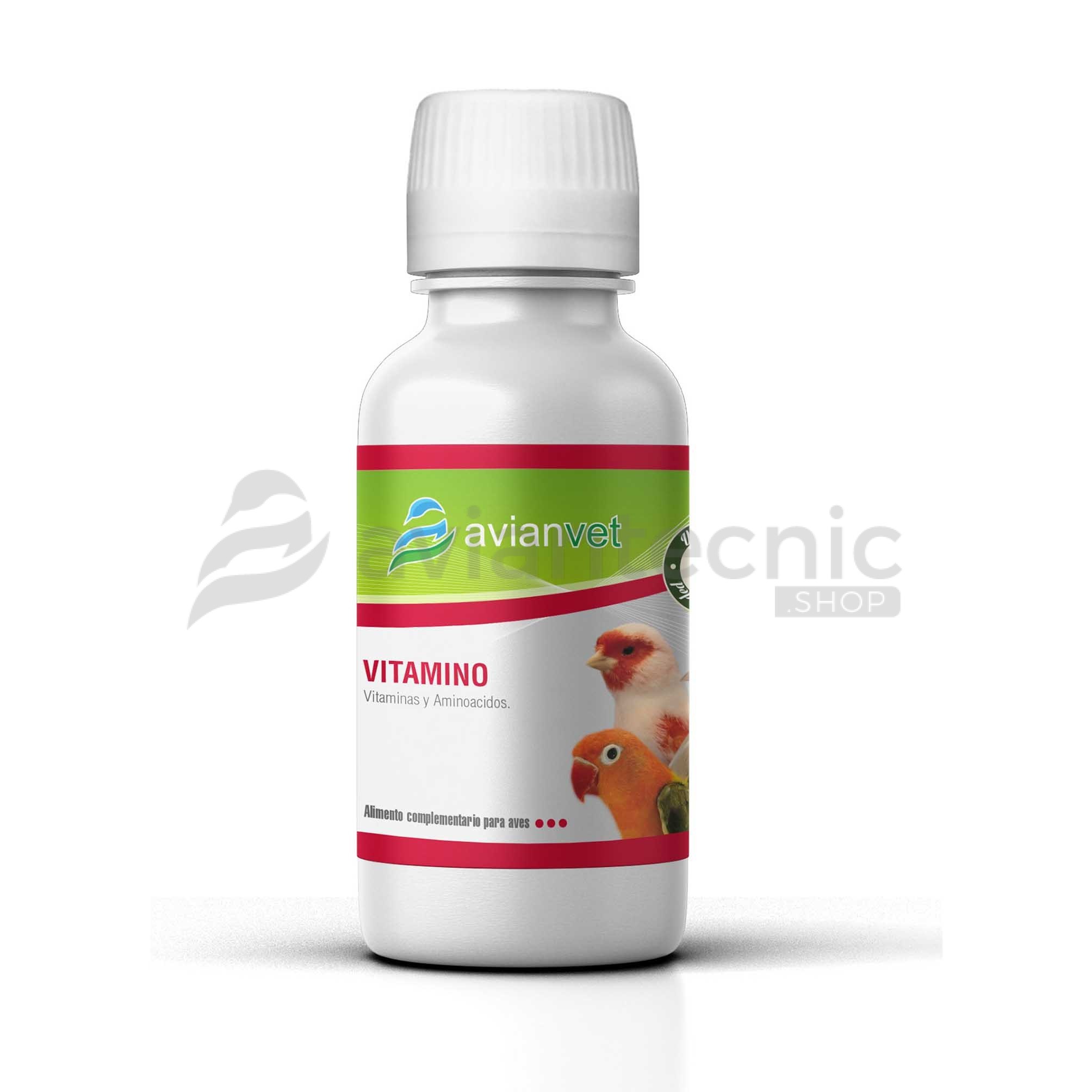 Vitamino Avianvet.Vitaminas con aminoácidos para aves de jaula.