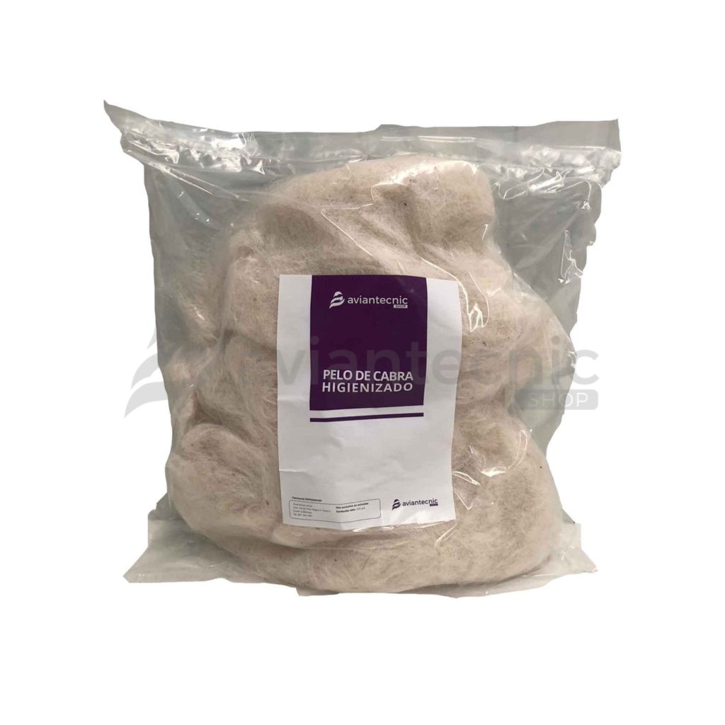 Pelo de cabra higienizado para fabricación de nidos de pájaros y aves