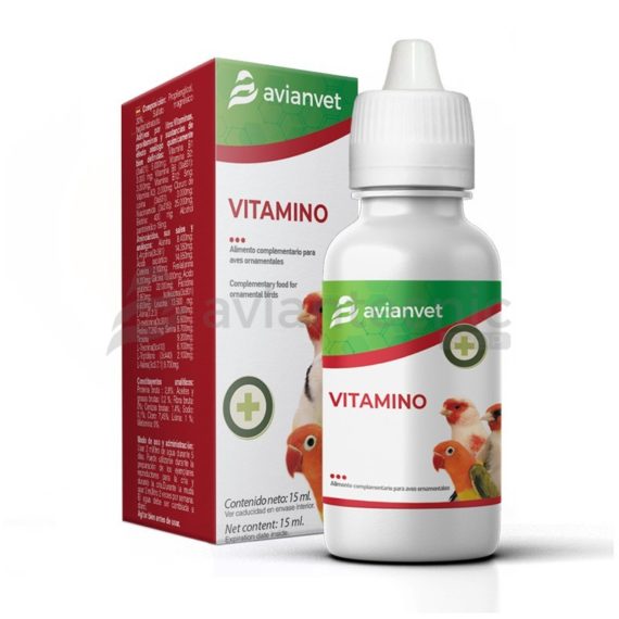 Vitaminas con aminoácidos para aves y pájaros. Vitamino Avianvet